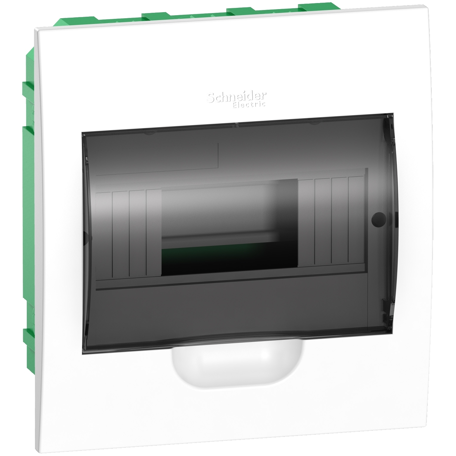 Easy9 - flush enclosure 8 modules - smoked door - with E/N term.blocks ...